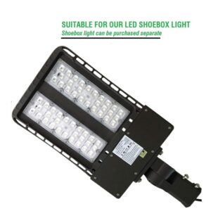 1000LED Adjustable Slip Fitter, Fits 2 3/8 inch Tenon, Pole Top or Arm, for Shoebox Lighting, Street Area Lighting