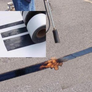 (615) EWT Premium Asphalt Tarmac Parking lot Joint and Crack Sealer Hot-Filler Repair Tape 50 FT Long (2 inchs x 50ft Tape)