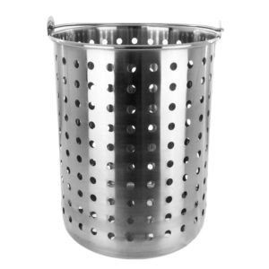 Thaweesuk Shop 36QT Stockpot Stainless Steel Pot Strainer Basket Heavy Duty Outdoor Stock pot Height 16" Diameter 13" of Set