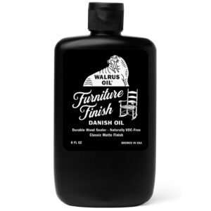 walrus oil - furniture oil, 100% natural. finish, restore, and protect wood. voc-free, 8oz bottle