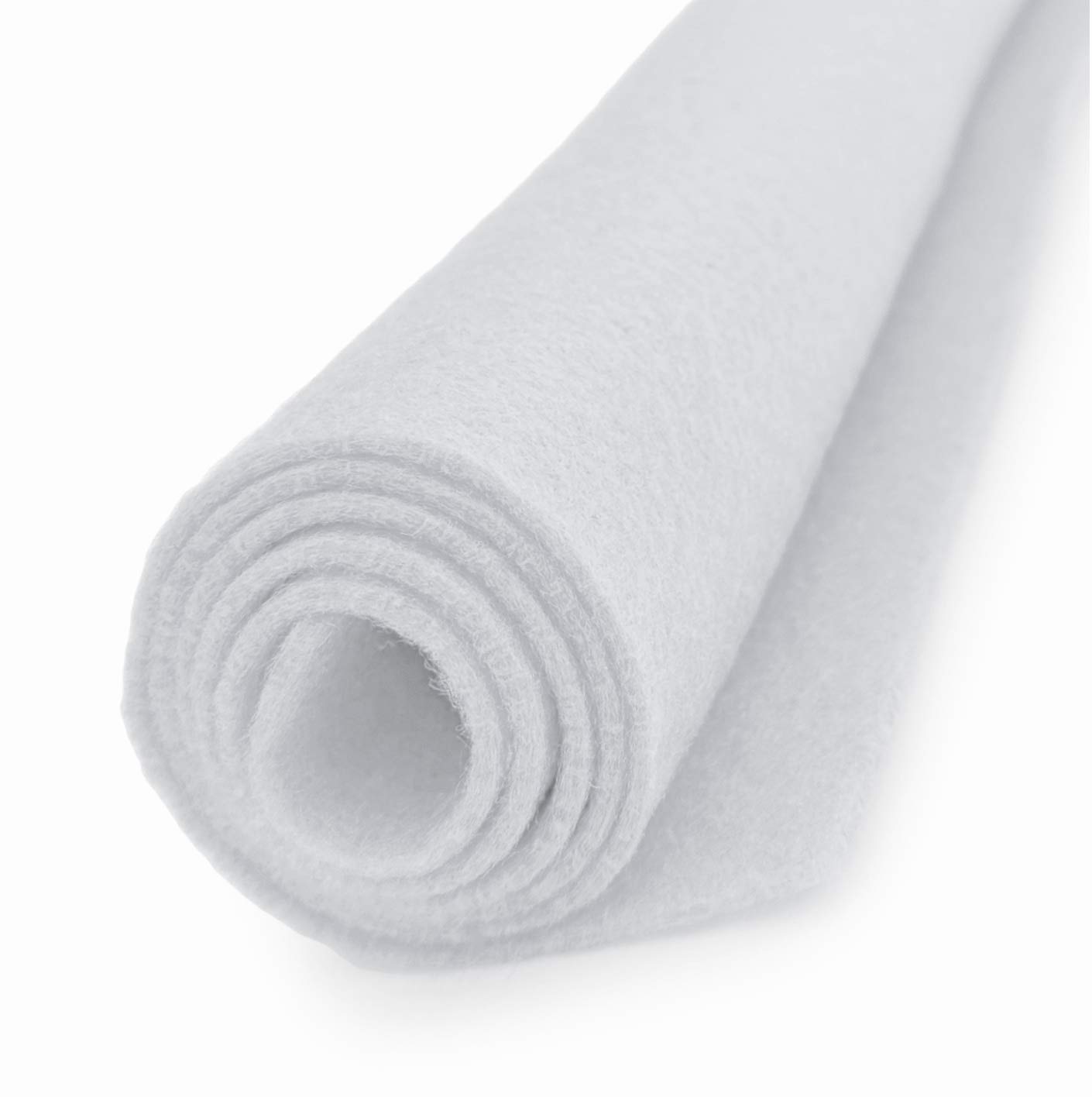 White - Wool Felt Oversized Sheet - 20% Wool Blend - 1 12x18 inch Sheet