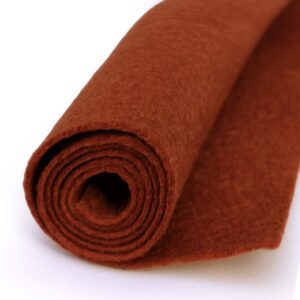 copper brown - wool felt oversized sheet - 20% wool blend - 36 in x 36 in sheet