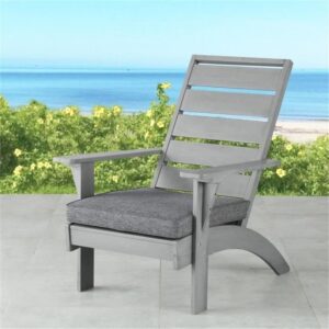 Riverbay Furniture Outdoor Chair with Cushion in Gray