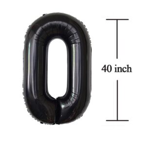 Black 30 Number Balloons Giant Jumbo Number 30 Foil Mylar Balloons for Women Men 30th Birthday Party Supplies 30 Anniversary Events Decorations