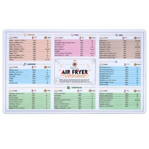 air fryer magnetic cheat sheet cookbook cooker accessories magnet cooking times chart quick reference guide for 66 common prep functions