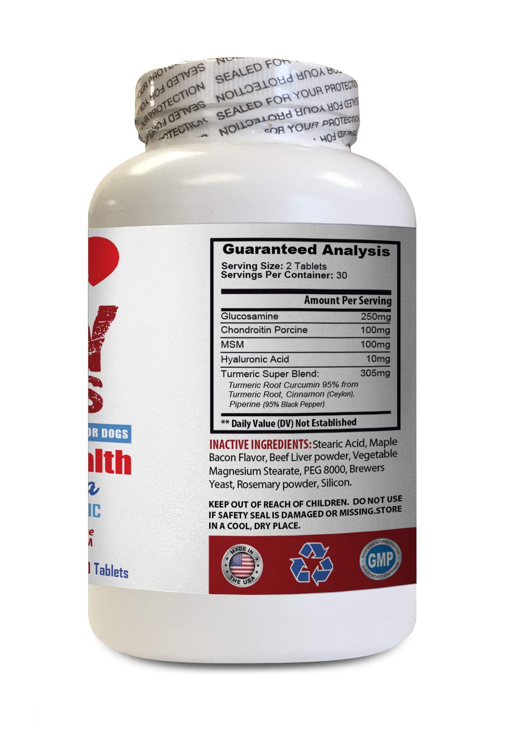 I LOVE MY PETS LLC pet Joint Supplements - Joint Health for Dogs - with Turmeric - MSM - Premium - chondroitin for Dogs - 120 Treats (2 Bottles)