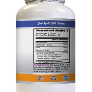 Dog Joint and Hip Supplement Senior - Pets Turmeric Joint Health - for Dogs and Cats - Advanced Complex - chondroitin for Dogs - 3 Bottles (180 Tablets)