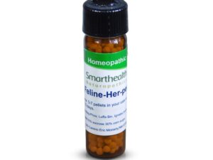 smarthealth naturopathics. feline her-pee's pellets. high potency, homeopathic.sneezing, runny nose, squinting, watery eyes .a for feline her-pees-1 one year immune support.