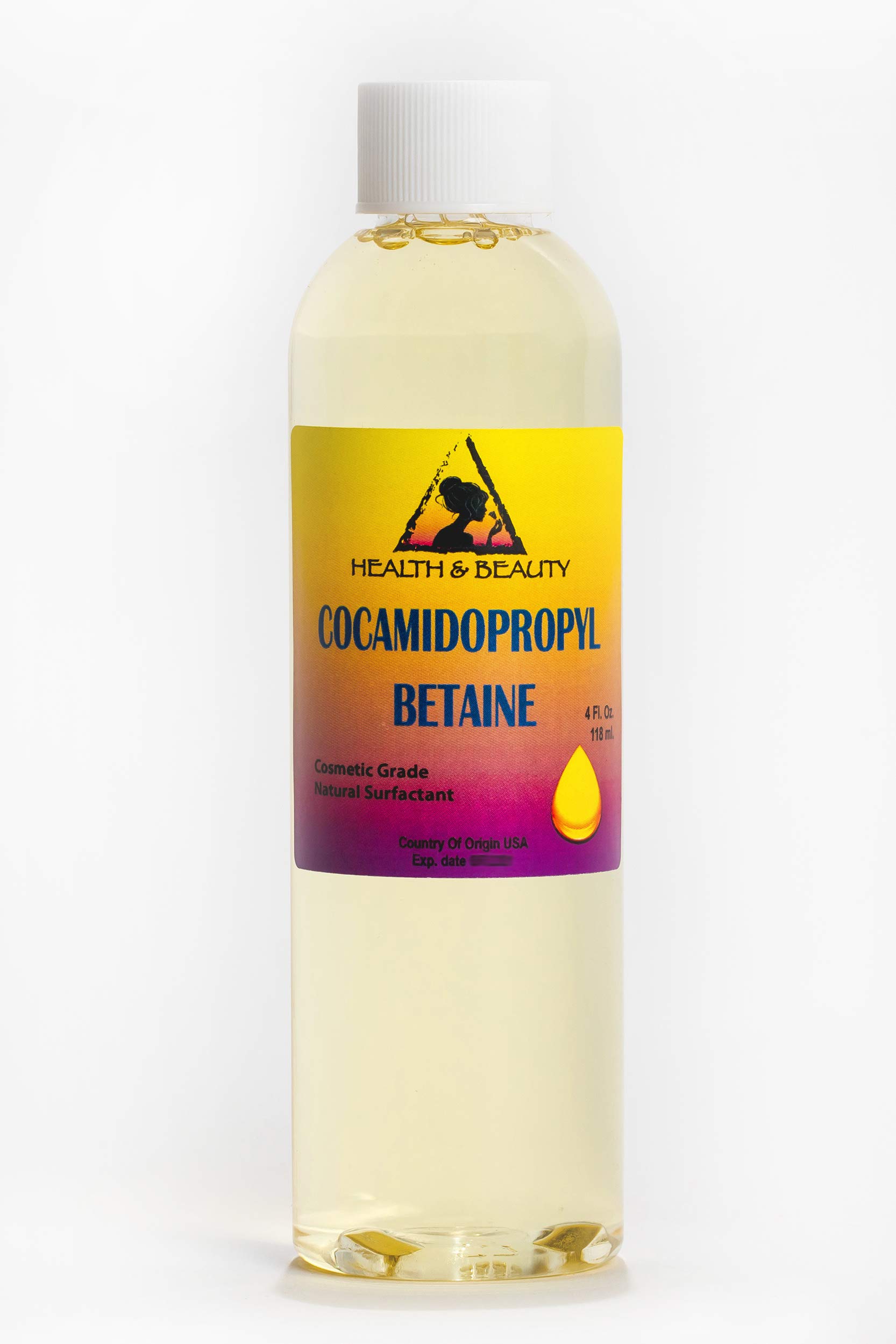 Cocamidopropyl Betaine Coco Betaine CAPB Natural Surfactant Liquid Premium Highest Purity 100% Pure 4 oz