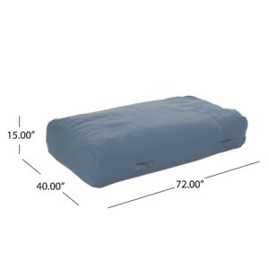 Christopher Knight Home Judith Indoor Water Resistant 6'x3' Lounger Bean Bag, Blue