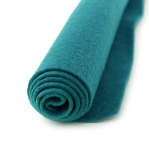 peacock blue turquoise - wool felt oversized sheet - 20% wool blend - 1 12x18 inch sheet