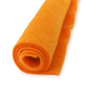 mac'n cheese orange - wool felt oversized sheet - 20% wool blend - 1 12x18 inch sheet