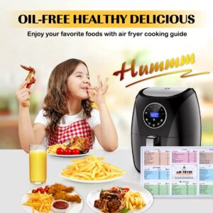 Air Fryer Magnetic Cheat Sheet Cookbook Cooker Accessories Magnet Cooking Times Chart Quick Reference Guide for 66 Common Prep Functions