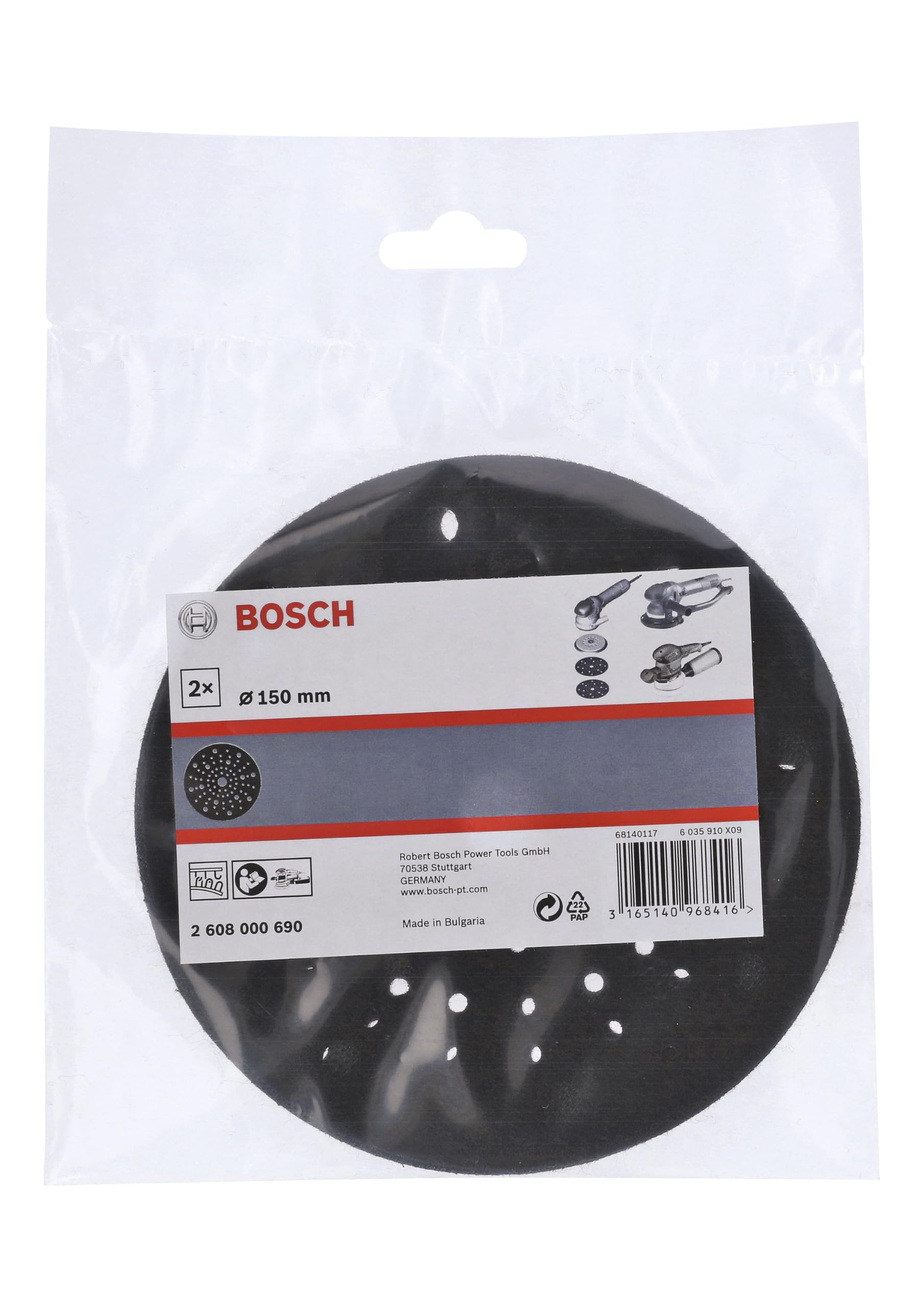 Bosch Professional 2pc. Pad Savers (Ø 150 mm, Accessory Random Orbital Sander)