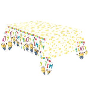 amscan despicable me multicolor plastic table cover (54" x 96") - pack of 1 - perfect for themed events