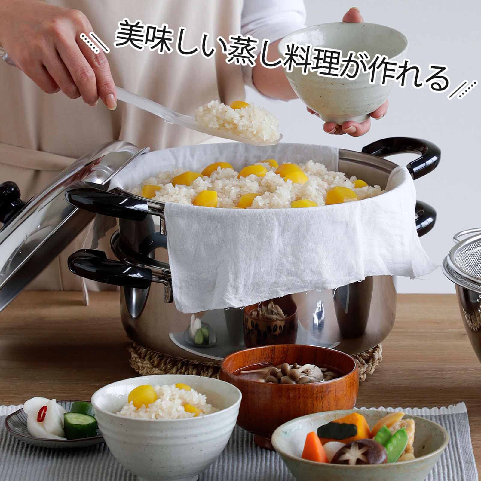 Shimomura 40444 Stainless Steel Pot, 7.1 inches (18 cm), Single Person Pot, Earthenpot, Double Handed Pot, Tabletop Pot, Shallow Type, Unbreakable, Chipless, Lightweight, Easy to Clean, Induction Compatible,