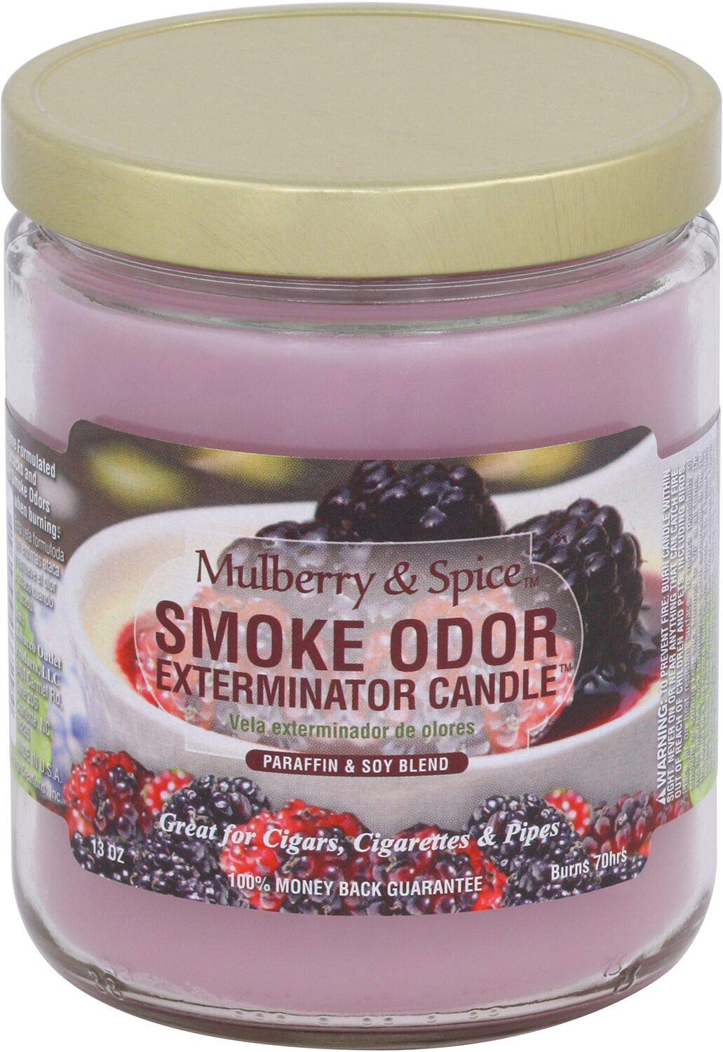 Smoke Odor Exterminator Mulberry And Spice Candle 13 oz - Pack of 2