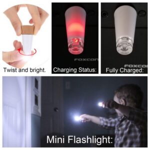 KZOBYD 4 Pack Rechargeable Bottle Lights Mini Cork Shaped Craft Lights USB Powered Fairy Cork Lights for Wine Bottles Party Décor Christmas Halloween Wedding (White)