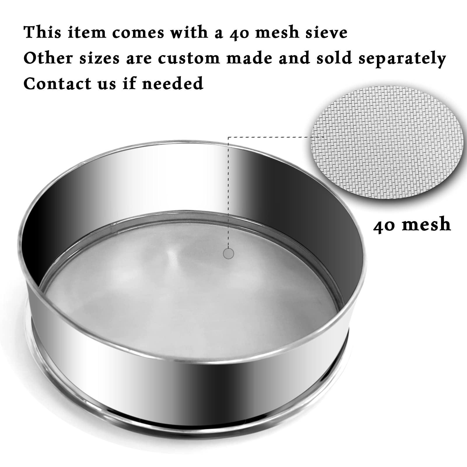 110V Stainless Steel 300mm/40 Mesh Electric Vibrating Sieve Machine Sifters for Powder Particles