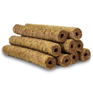 Apple & Oat Puff Sticks (6 oz.) - Healthy Natural High Fiber Chew Treat Made with Oat Hay - Rabbits, Guinea Pigs, Hamsters, Chinchillas, Degus, Prairie Dogs, Squirrels, Skunks, Opossums, Small Pets