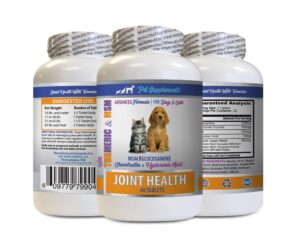 dog joint formula - pets turmeric joint health - for dogs and cats - advanced complex - dog turmeric supplement - 1 bottle (60 tablets)