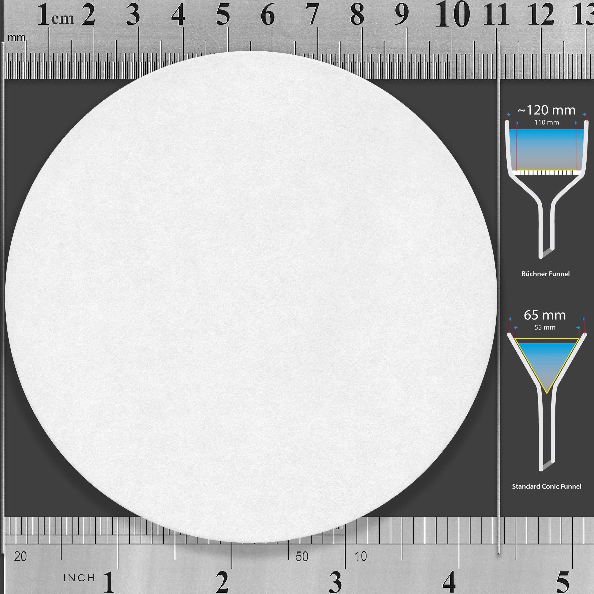 Qualitative Filter Paper 11cm Lab Filter Paper for Chemistry, Standard Qualitative Grade 4-Fast Flow 110mm(100 Discs)