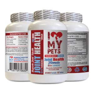 I LOVE MY PETS LLC Puppy Joint Supplement - Joint Health for Dogs - with Turmeric - MSM - Premium - Dog Turmeric Curcumin - 60 Treats (1 Bottle)