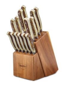 smith's cabin & lodge cutlery block set (14-piece), one size, gray