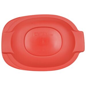 pyrex 702-pc 2.5 quart oval red plastic replacement lid cover for glass roaster dish