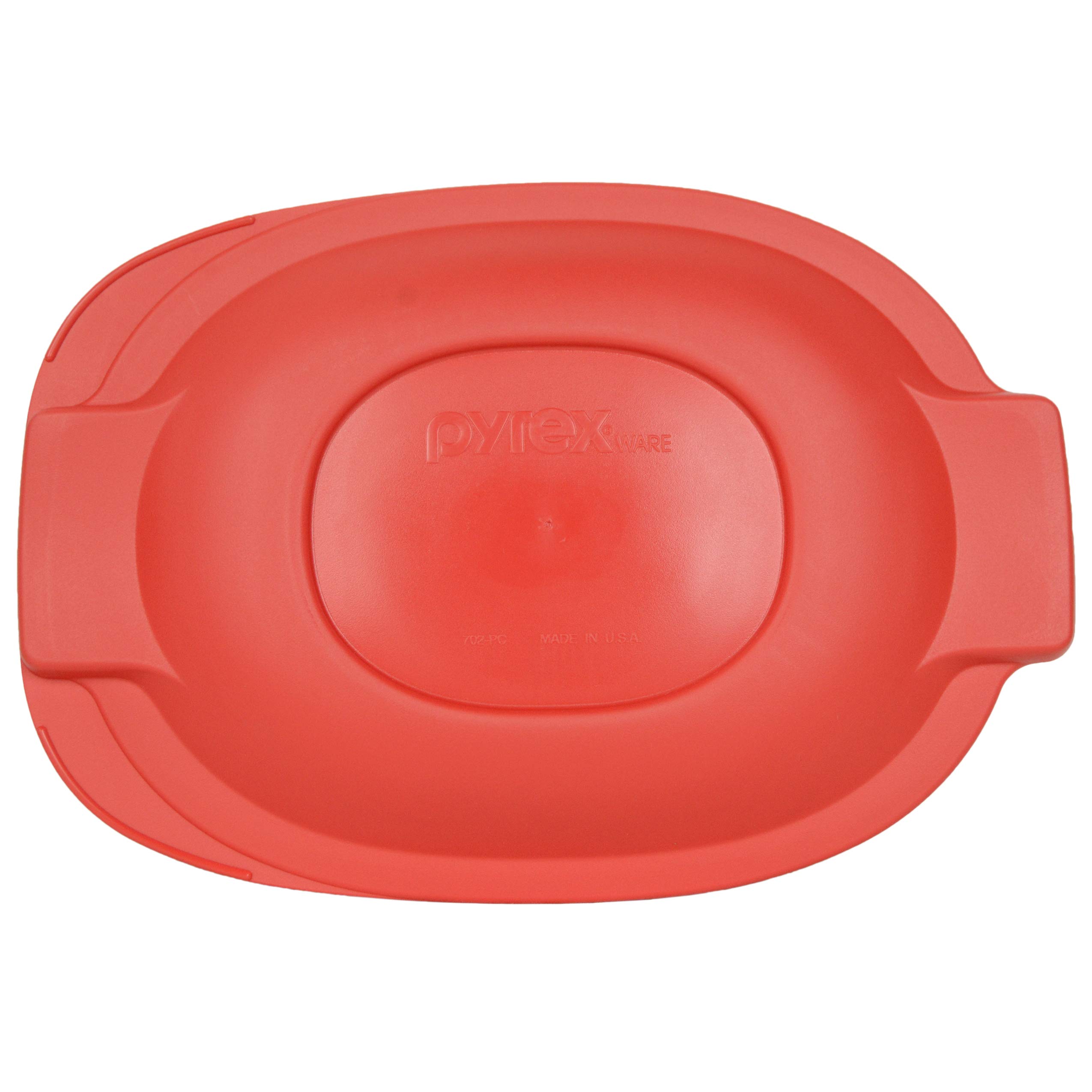 Pyrex 702-PC 2.5 Quart Oval Red Plastic Replacement Lid Cover for Glass Roaster Dish