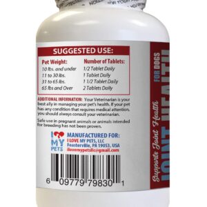 I LOVE MY PETS LLC pet Joint Supplements - Joint Health for Dogs - with Turmeric - MSM - Premium - chondroitin for Dogs - 120 Treats (2 Bottles)