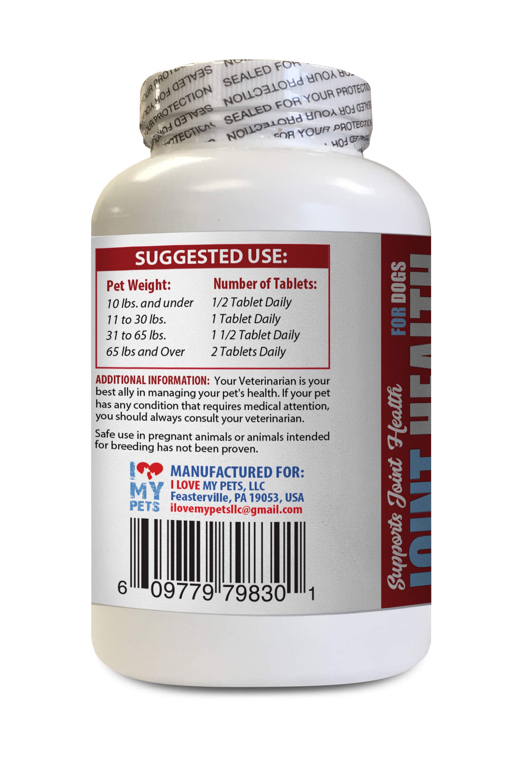 I LOVE MY PETS LLC Dog Joint Supplement tumeric - Joint Health for Dogs - with Turmeric - MSM - Premium - Dog Turmeric Supplement - 60 Treats (1 Bottle)