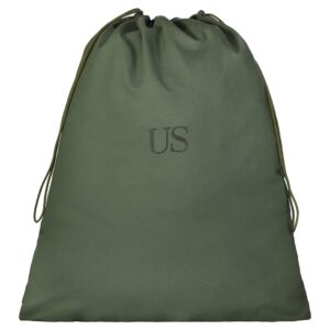 usgi us military barracks cotton canvas laundry bag, olive green 3pack