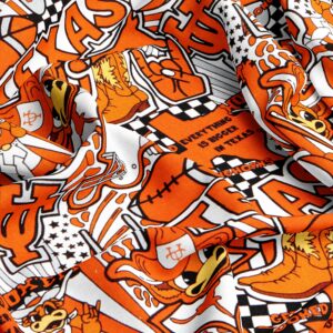 NCAA Texas Longhorns Pop Art Cotton, Fabric by the Yard