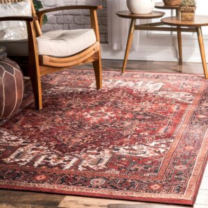 nuloom transitional marie area rug, 5x8, brick