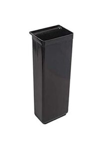 winco uc-rb, black plastic open-top trash can, 1-1/5 in l x 9-2/3 in w x 22 in h