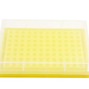 PCR Tube Rack for 0.2ml Micro-Tubes, 8 x 12 Array Pack of 4(Blue/Yellow/Purple/Green)