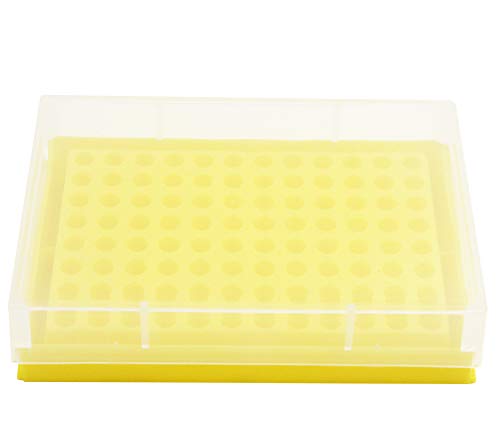 PCR Tube Rack for 0.2ml Micro-Tubes, 8 x 12 Array Pack of 4(Blue/Yellow/Purple/Green)