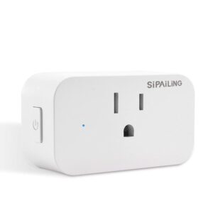 app updated sipailing 15a wifi smart plugs outlets, mini smart socket compatible with alexa echo google home, no hub required -timer scene setting function(1pcs)