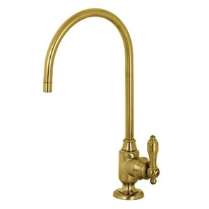 kingston brass ks5197tal tudor single-handle water filtration faucet, brushed brass