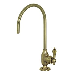 kingston brass ks5193bal heirloom single-handle water filtration faucet, antique brass