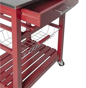 Linon Home Décor Kitchen Cart Red