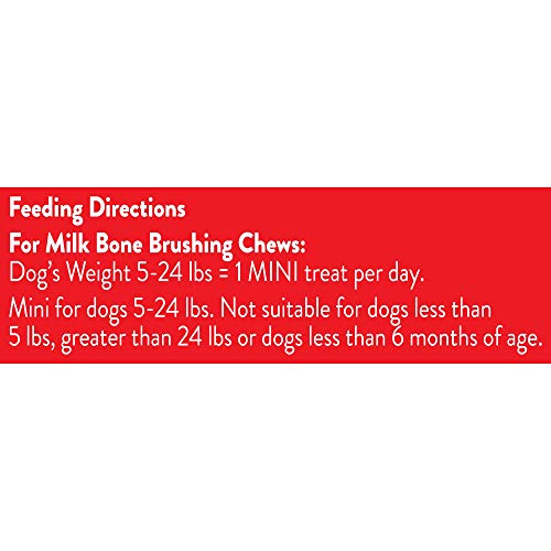 Milk-Bone Brushing Chews Daily Dental Dog Treats, Mini, 65 Count