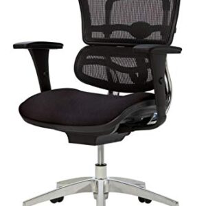 WorkPro 12000 Series Ergonomic Mesh/Premium Fabric Mid-Back Chair, Black/Black