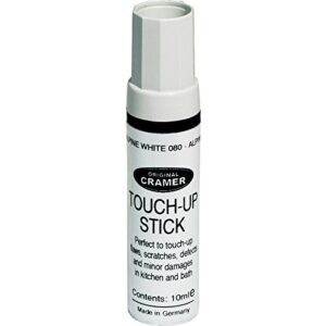 cramer touch up stick colour: alpine white made in germany, instructions in english