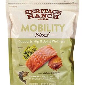 Heritage Ranch Mobility Salmon Jerky Style Dog Treat That are Grain Free for Small and Large Dogs That Help Supports Hip & Joint Wellness, One - 10oz Bag