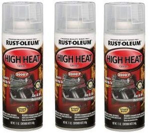 rust-oleum automotive 260771 11-ounce 2000 degrees high heat spray, gloss clear (3-(pack))