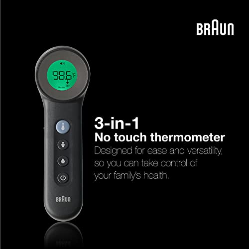 Braun Sensian 7 Forehead 3-in-1 Non-Contact Thermometer, Age Precision Technology, Color-Coded Digital Display, Baby and Child Friendly, No.1 Brand Recommended by Pediatricians, FSA and HSA Eligible