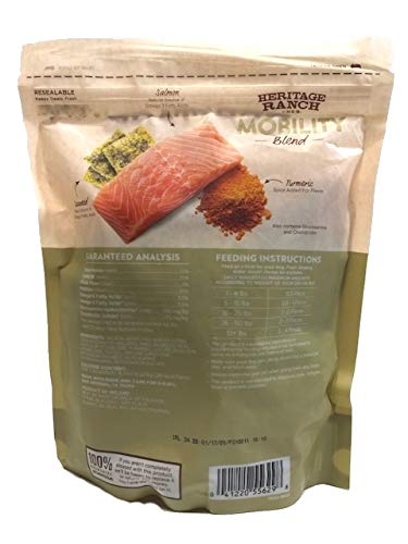 Heritage Ranch Mobility Salmon Jerky Style Dog Treat That are Grain Free for Small and Large Dogs That Help Supports Hip & Joint Wellness, One - 10oz Bag