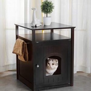 Merry Pet Cat Washroom/Night Stand Pet House – Hidden Litter Box Furniture